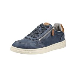 Mustang Shoes Herren Sneaker "Mustang Shoes Sneaker Lederimitat", Gr. 44, blau, Lederimitat, Schuhe