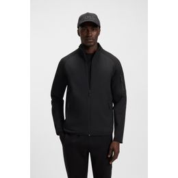 BOSS Green Herren Sweatjacke "FZ Urban Tech", schwarz, Gr. XXL, unifarben, Sweatware, Obermaterial: 39% Baumwolle, 39% Modal, 17% Polyester, 5%