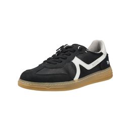Mustang Shoes Herren Sneaker "Mustang Shoes Sneaker Lederimitat", Gr. 40, schwarz, Lederimitat, Schuhe