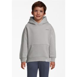 NEWLIFE Jungen Kapuzensweatshirt, grau, Gr. 7, unifarben, 65% Baumwolle, 35% Polyester, Sweatshirts, im modischen Design