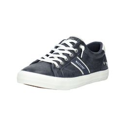Mustang Shoes Herren Sneaker "Mustang Shoes Sneaker Lederimitat/Textil", Gr. 44, blau, Lederimitat, Textil, Schuhe