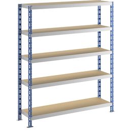 eurokraft basic Großfach-Steckregal, T 400 mm, mit Spanplattenböden, Grundregal, HxB 1820 x 1550 mm