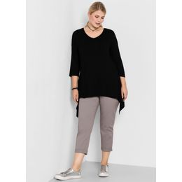 sheego Große Größen 7/8-Hose in schmaler Form, silbergrau, Größe 56 - Damen