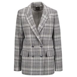 Madeleine Mode MADELEINE Blazer Damen Größe 42 grau / hellgrau / schwarz