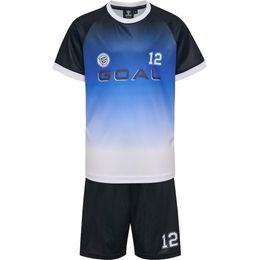 Hummel Trainingsanzug Jungen Gr&ouml;&szlig;e XXXS blau / schwarz / wei&szlig;