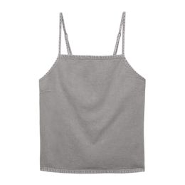 Pull&Bear Pull&Bear Top Damen Gr&ouml;&szlig;e M grey denim