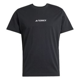 adidas terrex Funktionsshirt 'Signature AOP Graphic' Herren Gr&ouml;&szlig;e XS orange / schwarz / wei&szlig;