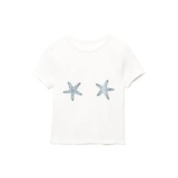 Pull&Bear Pull&bear Shirt 'ESTRELLAS MERMAID' female White size XL