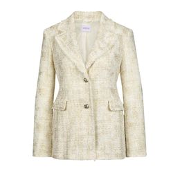Madeleine Mode MADELEINE Blazer Damen Gr&ouml;&szlig;e 40 gold / perlwei&szlig;