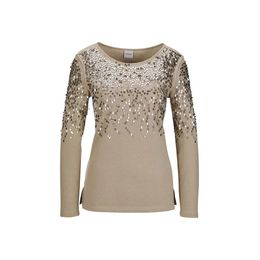 Madeleine Mode MADELEINE Sweatshirt Damen Größe XXXL beige / gold