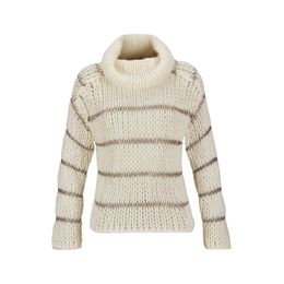 Madeleine Mode MADELEINE Pullover Damen Größe XS/S mokka / wollweiß