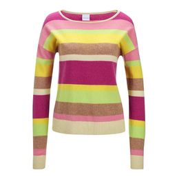 Madeleine Mode MADELEINE Pullover Damen Größe L/XL braun / apfel / rosa / wollweiß