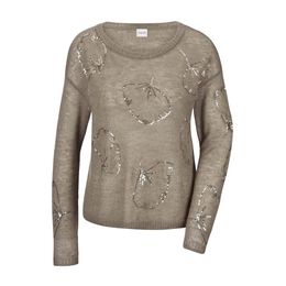 Madeleine Mode MADELEINE Pullover Damen Größe 4XL cappuccino