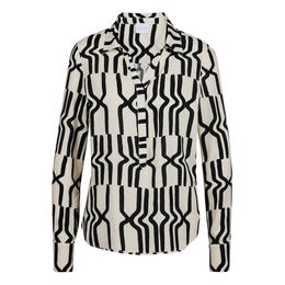Madeleine Mode MADELEINE Bluse Damen Größe 4XL schwarz / wollweiß