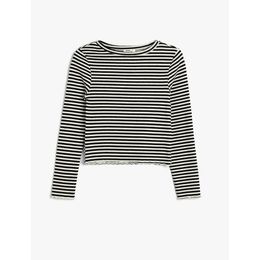 KOTON Shirt girl Black, White size 116/122