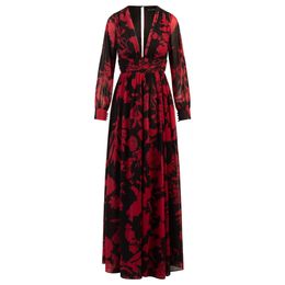 Kraimod Abendkleid Damen Gr&ouml;&szlig;e 48 rot / schwarz Winterkleid