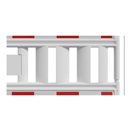 Schake Schake-Euro2-Schrankenzaun Typ Nox wei&szlig;, ohne Lampenadapter, Folie Typ 1, rot / gelb (33420KSK)