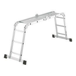 Hailo M60 Aluminium-Universalleiter 4x3 Sprossen | Multifunktionsleiter, 7412-037 (7412037)