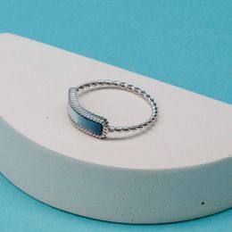 Holzkern Summersweet Ring Silber und Perlmutt