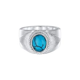 Kuzzoi Ring 'Howlith' Herren Gr&ouml;&szlig;e 66 blau / silber