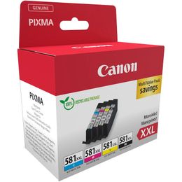 Canon Tintenpatrone »CLI-581XXL BK/C/M/Y Tinte mit sehr hoher Reichweite Multipack« Schwarz, Cyan, Magenta, Gelb Kompatibel mit vielen Canon PIXMA...