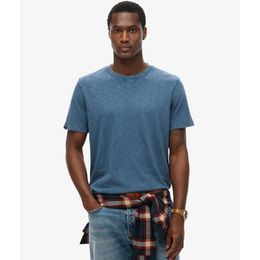 Superdry Herren Kurz&auml;rmeliges T-shirt aus Flammgarn mit Rundhalsausschnitt Blau - Gr&ouml;&szlig;e: Xxl 1040405000686CM9005