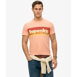 Superdry Herren L&auml;ssiges Terrain T-shirt mit Streifen und Logo Pink - Gr&ouml;&szlig;e: Xxxl 1040405503252F9D120