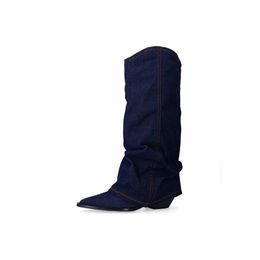 Sacha London SACHA Cowboystiefel Damen Gr&ouml;&szlig;e 42 blau Winterschuhe
