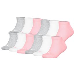 Puma Socken M&auml;dchen Gr&ouml;&szlig;e 31/34 graumeliert / pink / wei&szlig;