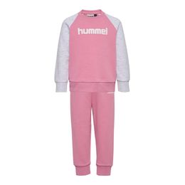 Hummel Trainingsanzug Jungen Größe 92 hellgrau / hellpink / weiß