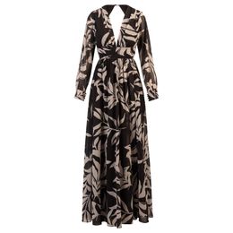 Kraimod Kleid Damen Gr&ouml;&szlig;e 42 beige / schwarz Winterkleid