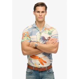 Superdry & Co Hemd 'Hawaii' Herren Gr&ouml;&szlig;e XXL creme / taubenblau / jade / orange