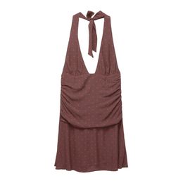 Pull&Bear Pull&Bear Kleid Damen Größe 34 schoko / rot