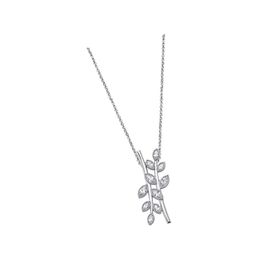 LOTUS SILVER Zweige Halskette 925 Sterling Silber ca. 42cm weiß, silber | Gr.: onesize