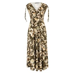 Zero Jerseykleid mit Blumenmuster in KhakiCream | Gr.: 42