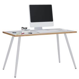 Vcm Schreibtisch Computertisch B&uuml;rotisch Skandanivischer Retro Look Salia 110x80 cm