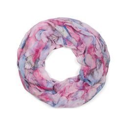 styleBREAKER Schlauchschal mit Federmuster in Pink-Blau | Gr.: onesize