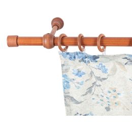 Gardinenstange SN DECO GROUP, L:140cm, braun, Holzwerkstoff, Gardinenstangen, "Cafiro", 28 mm, Holz, verschiedene L&auml;ngen und Farben, Komplettset