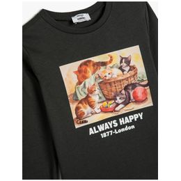 KOTON T-shirt in Anthrazit | Gr.: 7-8 Jahre