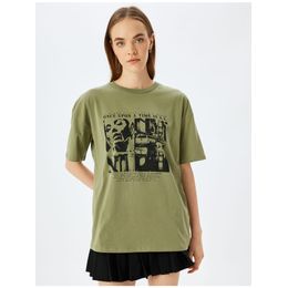 KOTON T-shirt in Grün | Gr.: S