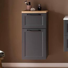 Pharao24.de Badschrank Badezimmerschrank mit Holzwerkstofftür und Metallgriffen