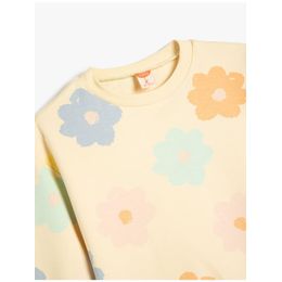 KOTON Sweatshirt in Beige Gemustert | Gr.: 80/86