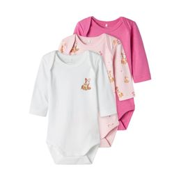 name it 3er-Pack Strampler in Ibis Rose | Gr.: 98