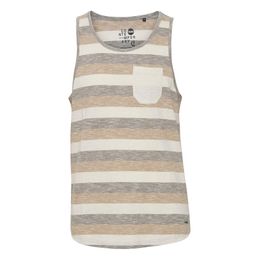 !Solid Gestreiftes Tanktop 'Whicco' mit Brusttasche Herren Gr&ouml;&szlig;e L beige / braun / hellbraun / dunkelbraun