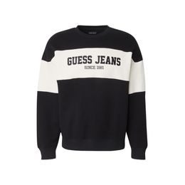 Guess Jeans Sweatshirt 'Horizont' Herren Gr&ouml;&szlig;e XXL hellbeige / schwarz