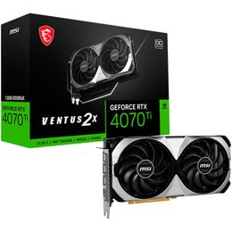 MSI Grafikkarte »GeForce RTX 4070 Ti VENTUS 2X 12G OC« 12 GB GDDR6X schwarz, silber PCI Express Gen 4