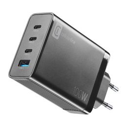 cellularline USB-Ladegerät »Multipower Nano 100W Reiselader 4 Port GaN« Apple iPhone, iPad, MacBook, Samsung Galaxy Tab, S23 S24, Google Pixel...