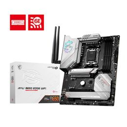 MSI Mainboard &raquo;MPG B650 EDGE WIFI&laquo; Grau-Schwarz Blitzschnelles Spielerlebnis: PCIe 4.0-Steckpl&auml;tze, Lightning Gen 5 x4 M.2, USB 3.2 Gen 2x2