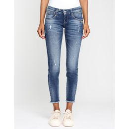 Gang Skinny-fit-Jeans &raquo;Jeans Skinny fit 94NENA CROPPED&laquo; blau 33 - Normalgr&ouml;&szlig;en Normalgr&ouml;&szlig;en 33 Skinny Fit Jeans mit mittlerer Leibh&ouml;he und...