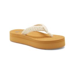Roxy Zehentrenner »Porto« Cream 9(40) 9(40) Material: Weiches, geflochtenes...